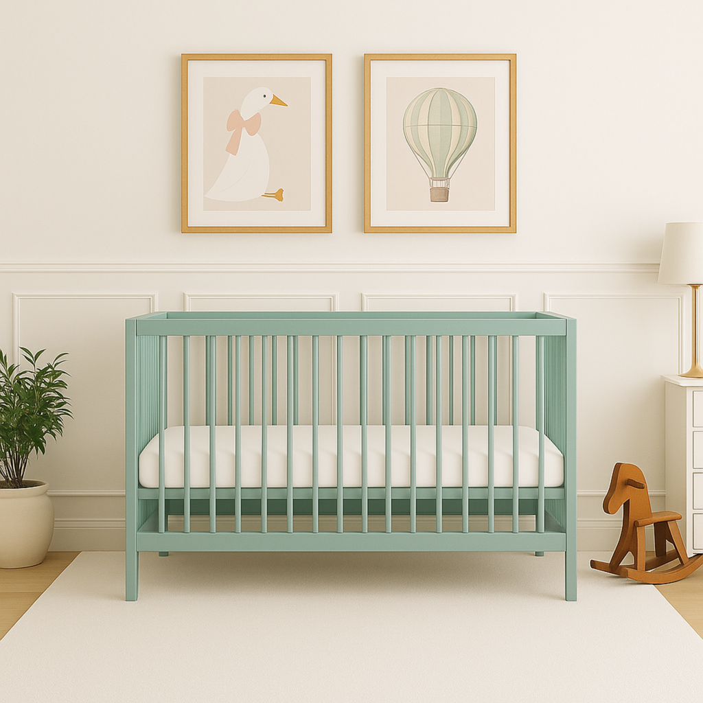Mokee Natural Beechwood Cot Bed | Convertible Cotbed 120 x 60 | Baby ...