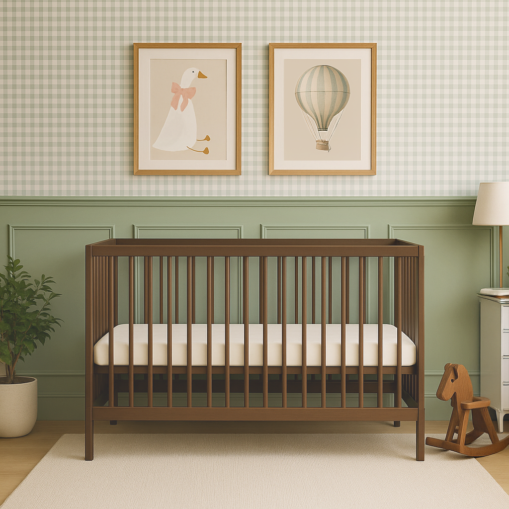 Mokee Natural Beechwood Cot Bed | Convertible Cotbed 120 x 60 | Baby ...